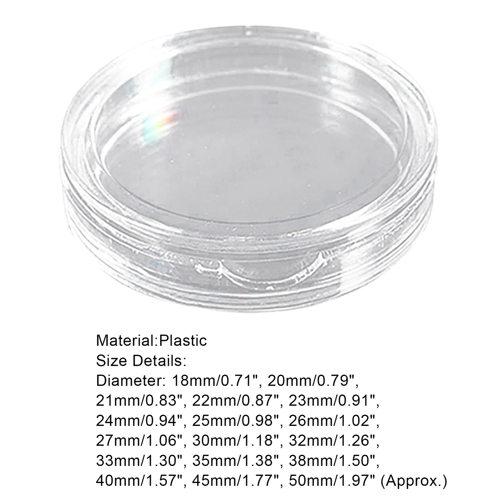 10pcs Coin Case Lightweight Easy to Open Transparent Coin Capsule Box ...