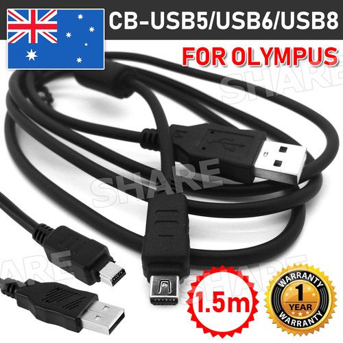 For Olympus Camera Charger Data USB Cable CB-USB5 CB-USB6 CB-USB8 12Pin ...