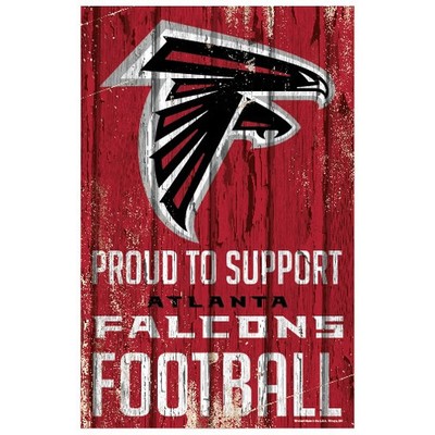Atlanta Falcons Sign 11x17 Wood Proud to Support Design | eBay