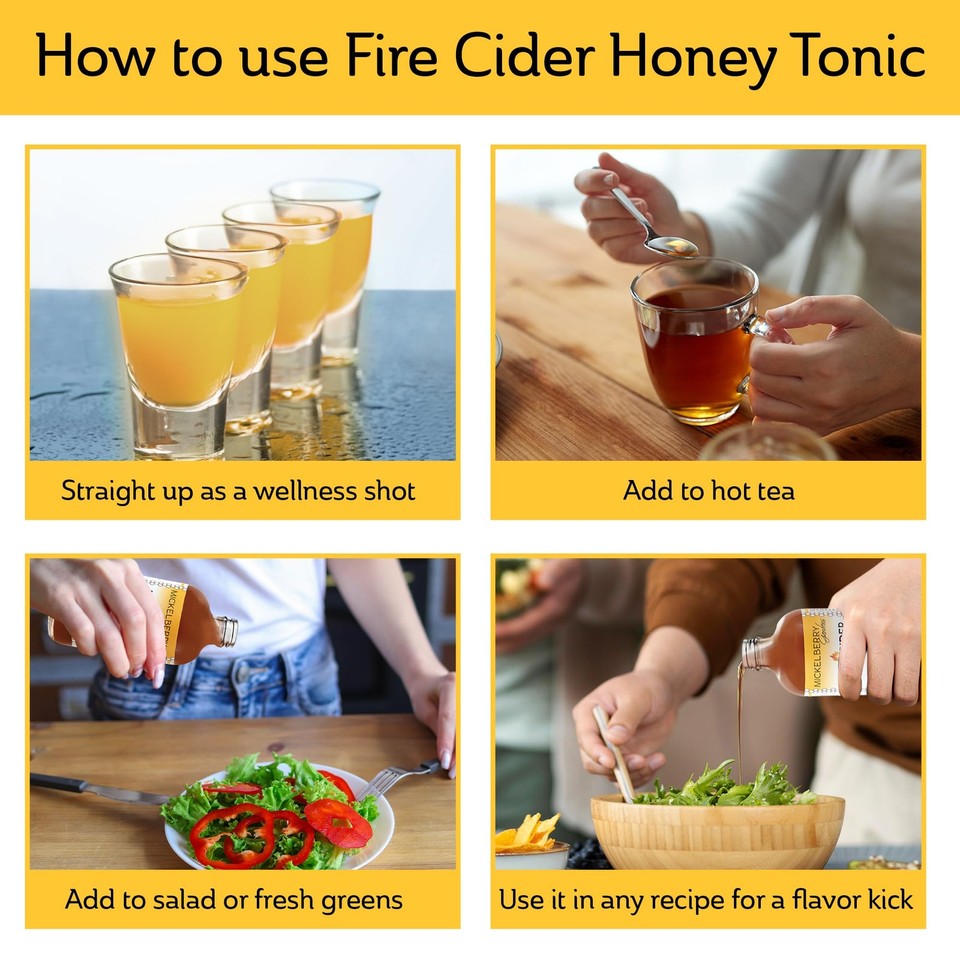 Mickelberry Gardens Fire Cider Apple Cider Vinegar Honey Tonic with ...
