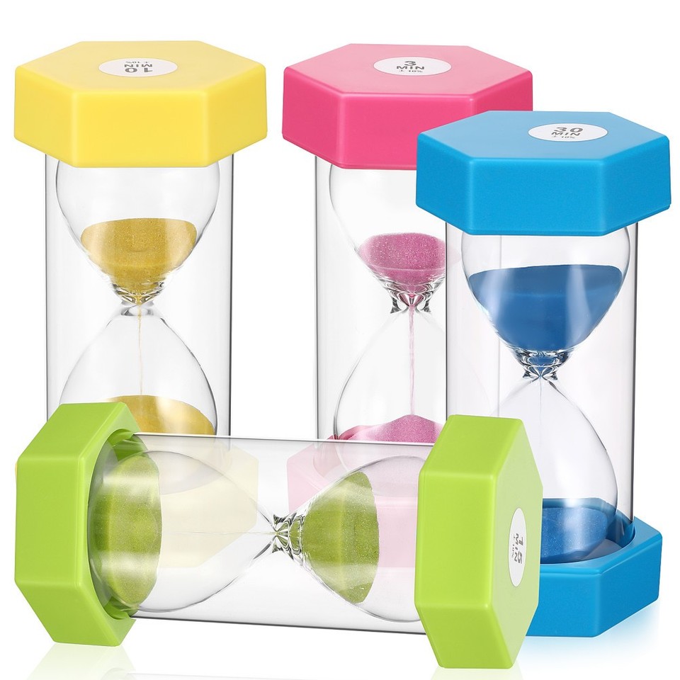 4 Pcs Classroom Sand Glass Watch for Kids Activities Timer Office ...