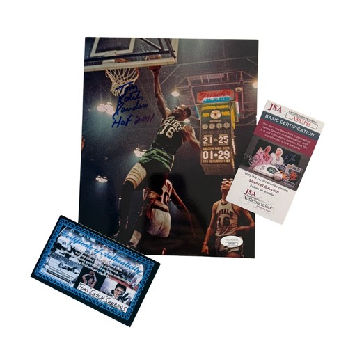 Tom "Satch" Sanders Signed 8x10 Photo Celtics HOF 2011 JSA COA ...