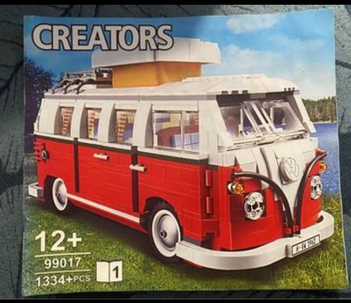 1334pcs Technic Red VW Voltswagon Building Blocks Kombi Bricks Car ...