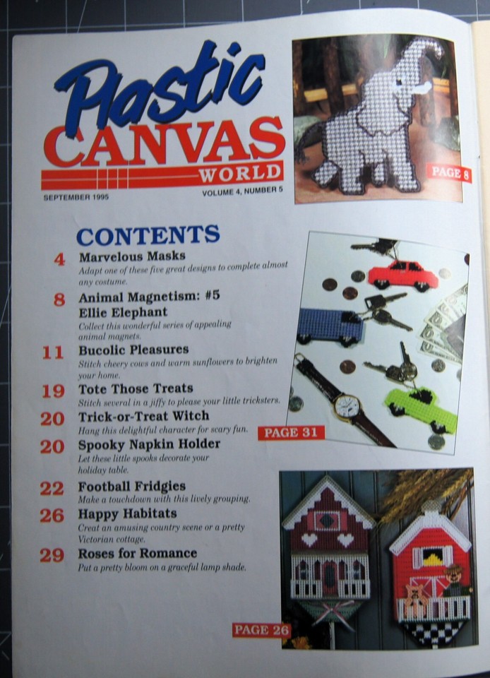 PLASTIC CANVAS WORLD Magazine Vol 4 #5 September 1995 | eBay
