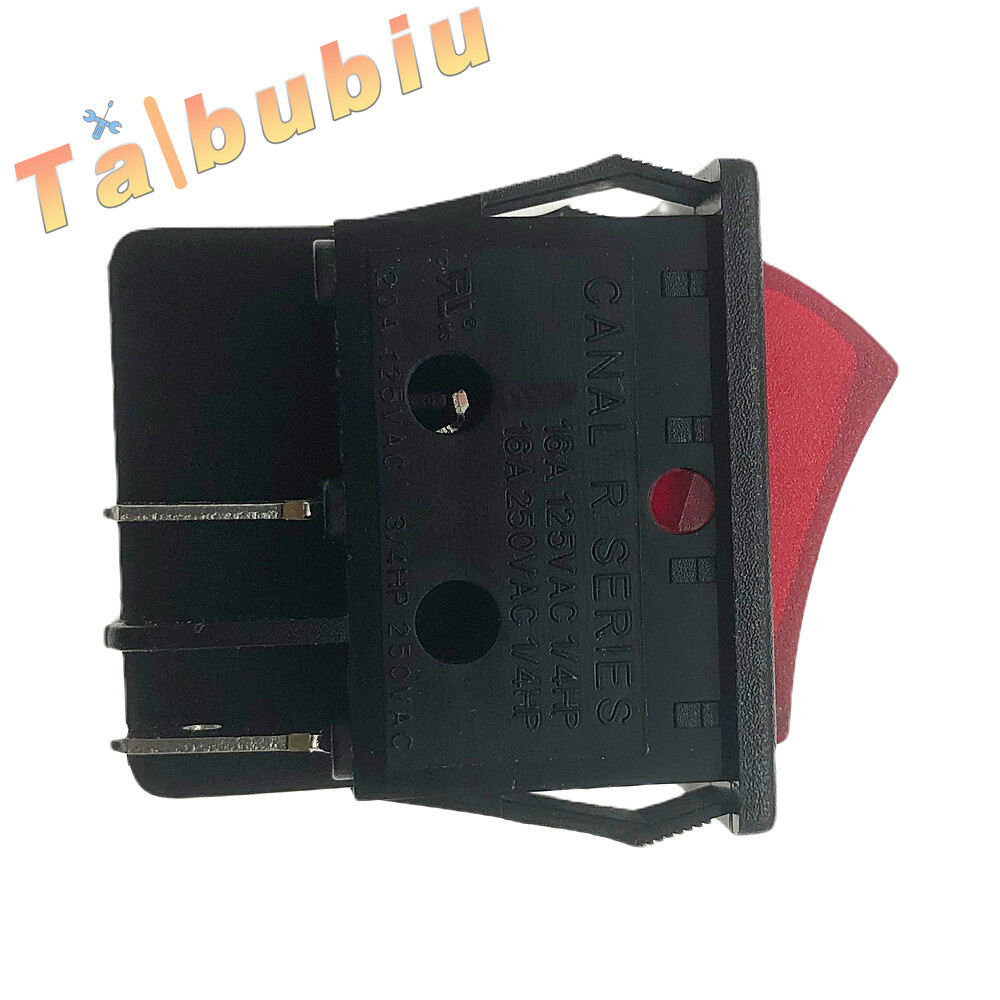 USA 4 Pin Rocker Switch Canal R Series Red Illuminated Double Pole 20A ...