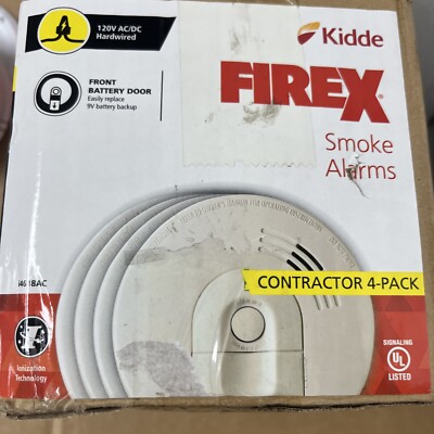 Kidde Firex Smoke Detector, Hardwired with nine-V Battery Backup ...