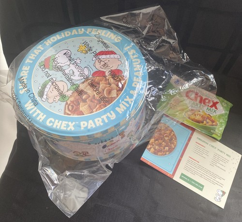 NEW 2024 General Mills Chex Peanuts Holiday Christmas Tin Snoopy ...