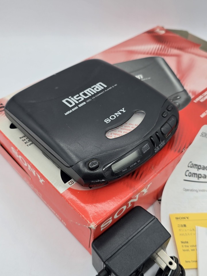 Vtg SONY DISCMAN D-141 w/ Box, All Original Inserts & AC Adapter ...