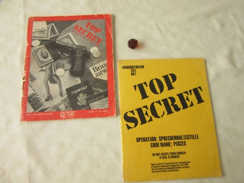 TSR TOP SECRET ESPIONAGE ROLE PLAYING GAME & ADMINISTRATOR FILE 001 ...