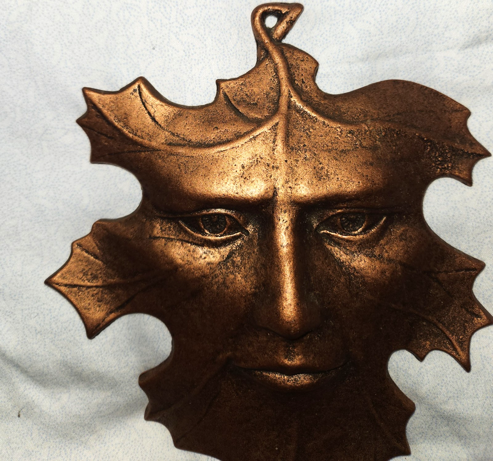 VTG 1996 Carson "Spirit Of The Forest" Leaf Man Wall Decor Bronze Tone ...
