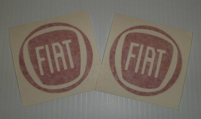 New "FIAT" Logo Badge Decal Sticker Pair X1/9 124 127 128 130 131 500 ...