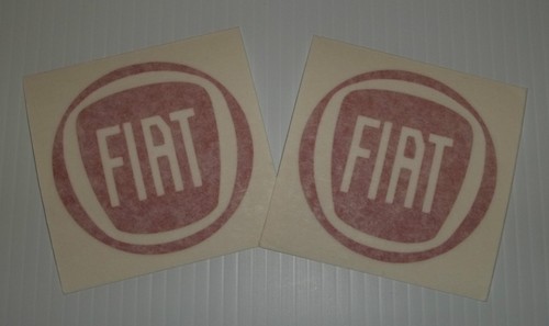 New "FIAT" Logo Badge Decal Sticker Pair X1/9 124 127 128 130 131 500 ...