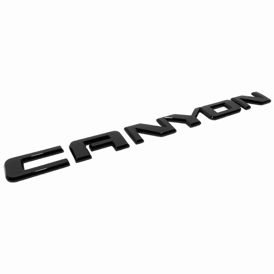 2x Fits 2015-2019 Canyon Letter Nameplate Emblem OEM 22900425 Gloss ...