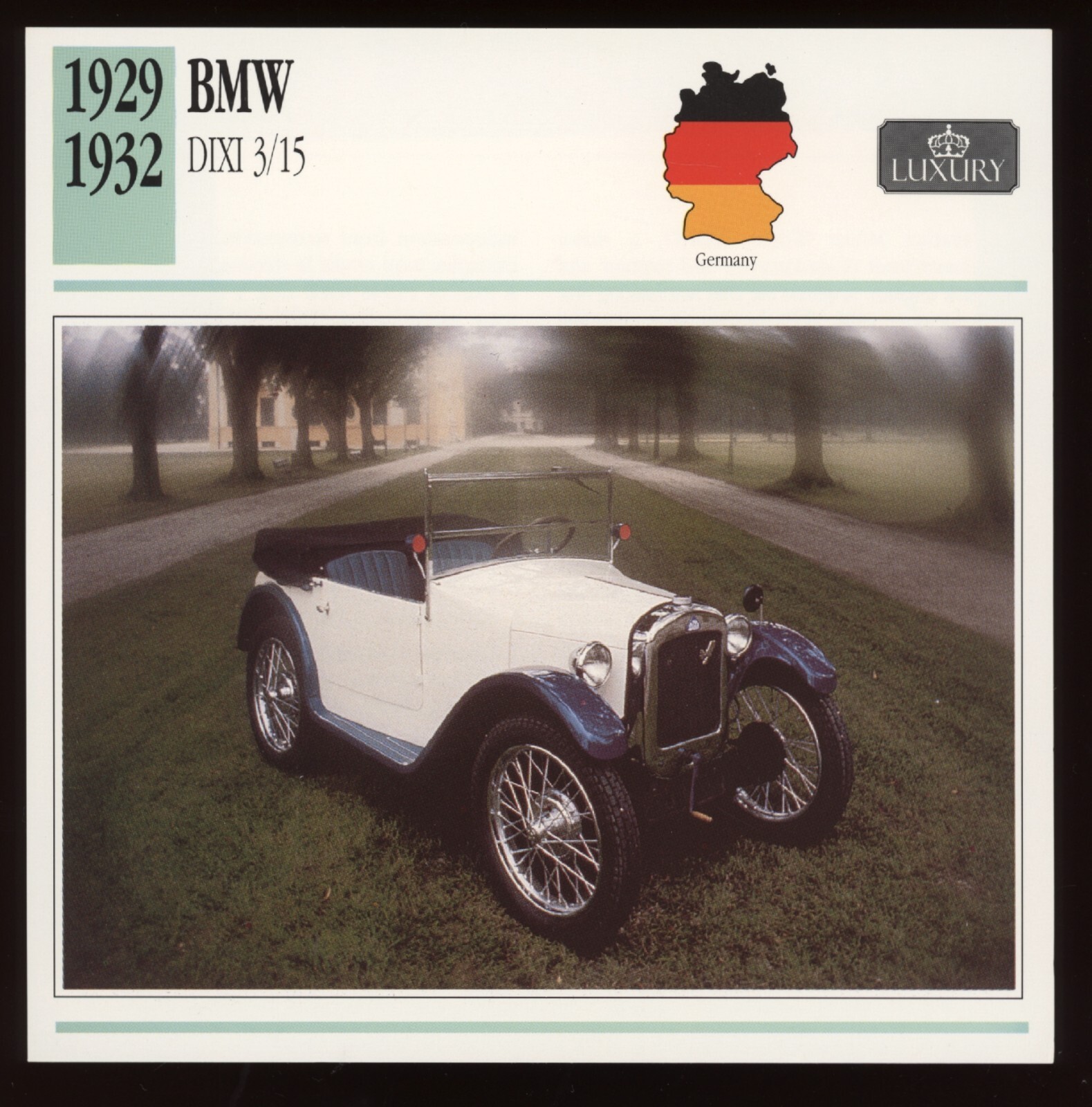 1929 - 1932 BMW Dixi 3/15 Classic Cars Card | eBay