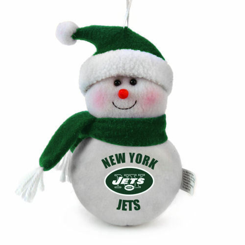 SC Sports Decor One NFL New York Jets Plush Snowman Christmas Ornaments ...