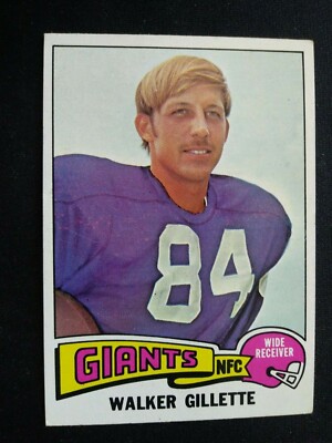 1975 Topps Football Card # 336 Walker Gillette - New York Giants | eBay