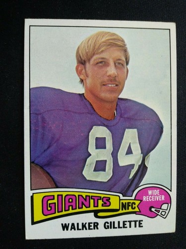 1975 Topps Football Card # 336 Walker Gillette - New York Giants | eBay
