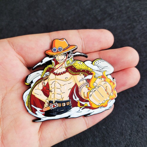 Anime ONE PIECE Portgas·D· Ace High quality Metal Enamel Pin Badge ...