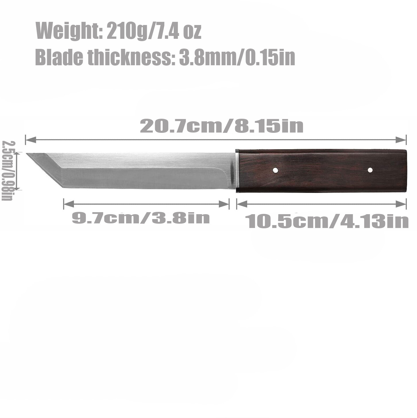 Tactical Short Sword Knife Katana Handle Tanto Full Tang D2 Steel Blade ...