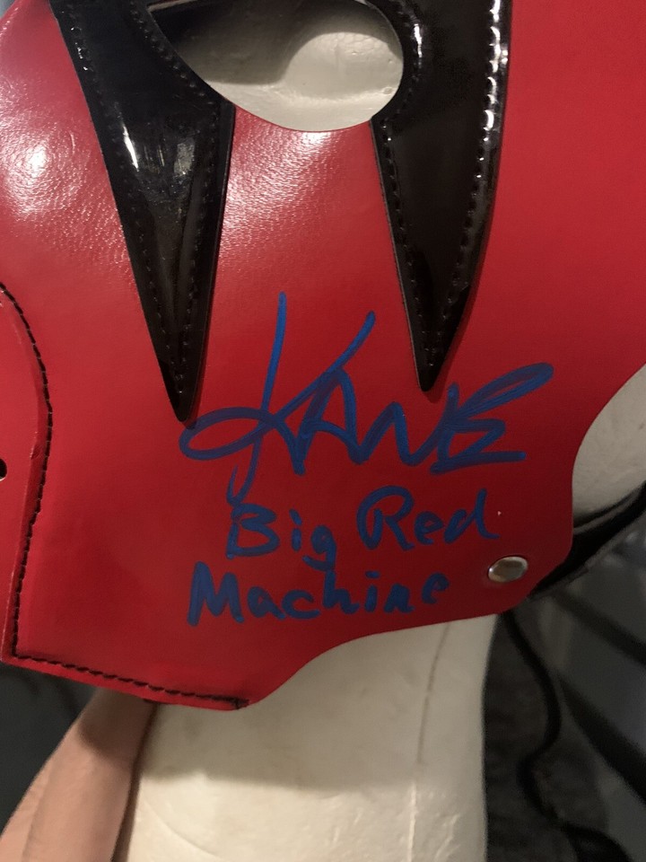 Kane Autograph replica mask Glenn Jacobs Adult Signed Leather ...