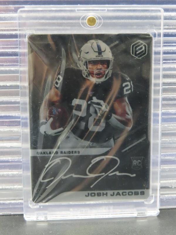 2019 Panini Elements Josh Jacobs RPS Rookie Signatures Black Auto RC 4/ ...