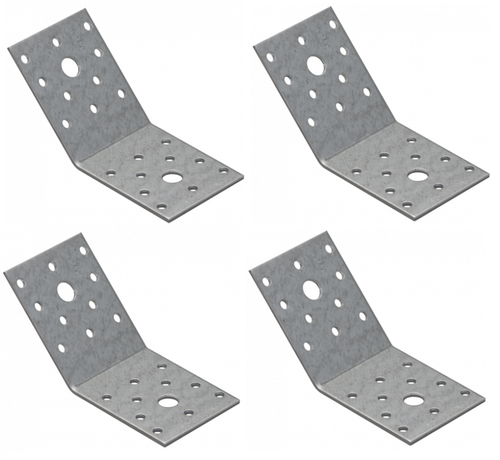 4x Winkelverbinder Bauwinkel 135 Grad Winkel Metall Montagewinkel Stahl ...