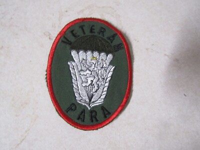 MILITARY PATCH SEW ON FOREIGN UNSURE OLDER VETERAN PARA RED TRIM | eBay