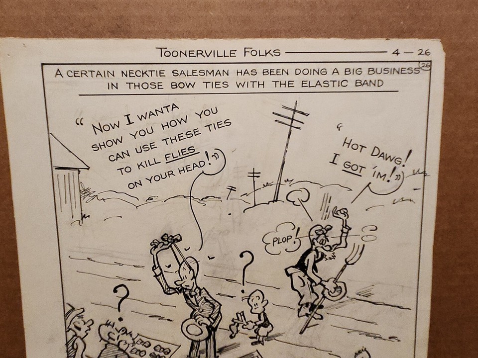 TOONERVILLE FOLKS Comic Strip Original Art 4-26-1930s FONTAINE FOX Fly ...