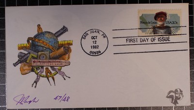 Scott 2024 - 20 Cents Ponce De Leon - Pugh Hand Painted FDC - 47 Of 48 ...