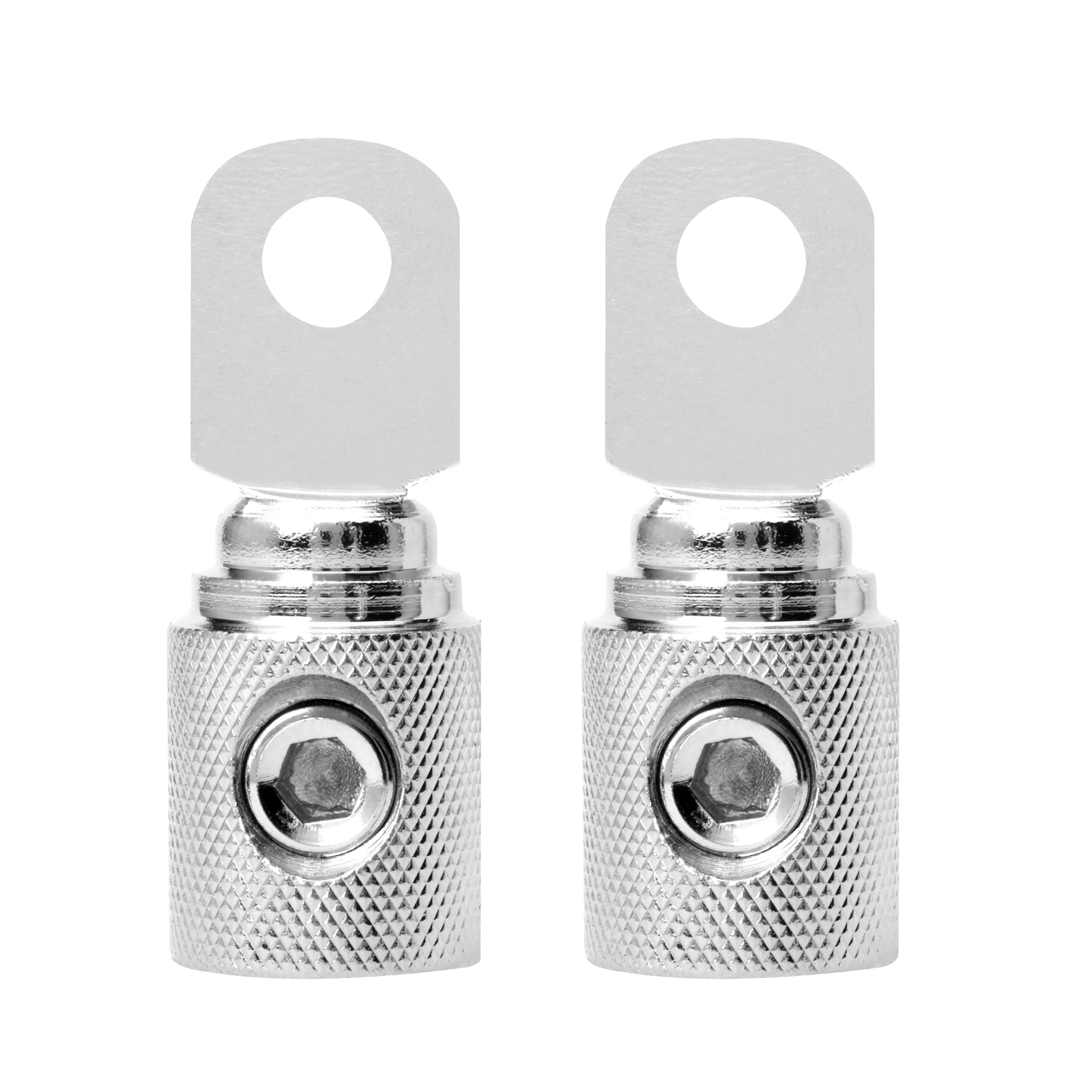 2 Set Screw Power Ring Terminal 1/0 2GA AWG Gauge 5/16" Hole Brass ...