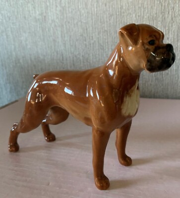 BESWICK DOG BOXER BLUE MOUNTAIN GRETA MODEL 1202 LARGE TAN GLOSS ...