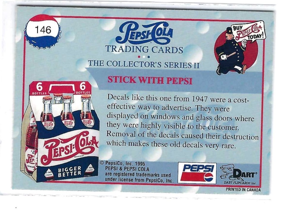 1995 Pepsi-Cola Trading Cards -Stick with Pepsi | eBay