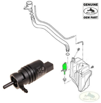 LAND ROVER FRONT WINDSHIELD WASHER MOTOR PUMP RANGE 03-05 DMC000010 OEM ...