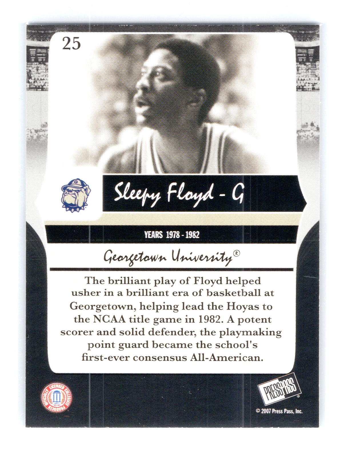 2006 Press Pass Legends Basketball #25 Sleepy Floyd Georgetown Hoyas | eBay