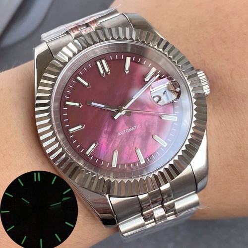 39mm Ruby Red MOP Dial Automatic NH35A 20ATM Sapphire Mechanical Men's ...