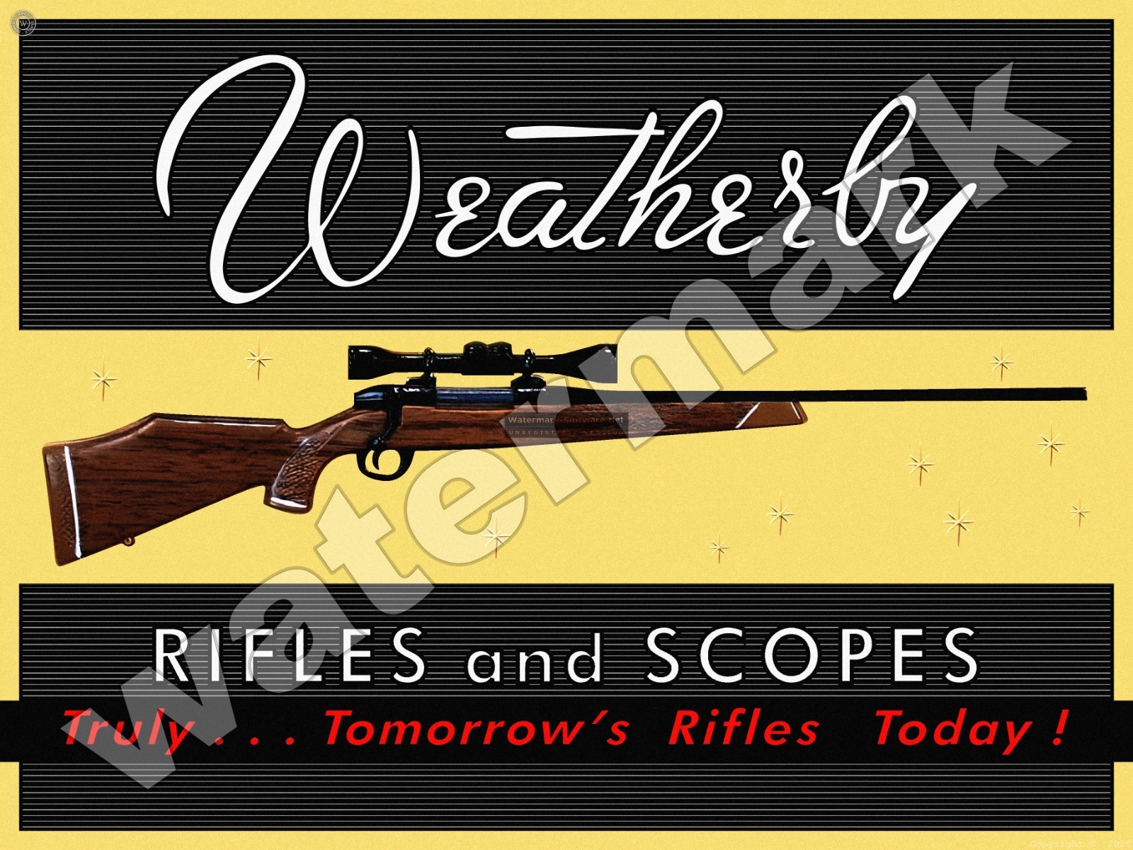 Weatherby Rifles And Scopes Metal Sign 3 Sizes to Choose From | eBay