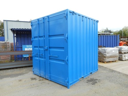 10 ft x 8 ft Blue High Cube Steel Storage Sea Container - Unused ...