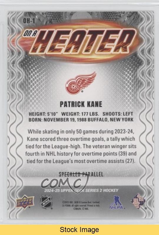 2024-25 Upper Deck Series 2 On a Heater Speckle Patrick Kane #OH-1 READ ...