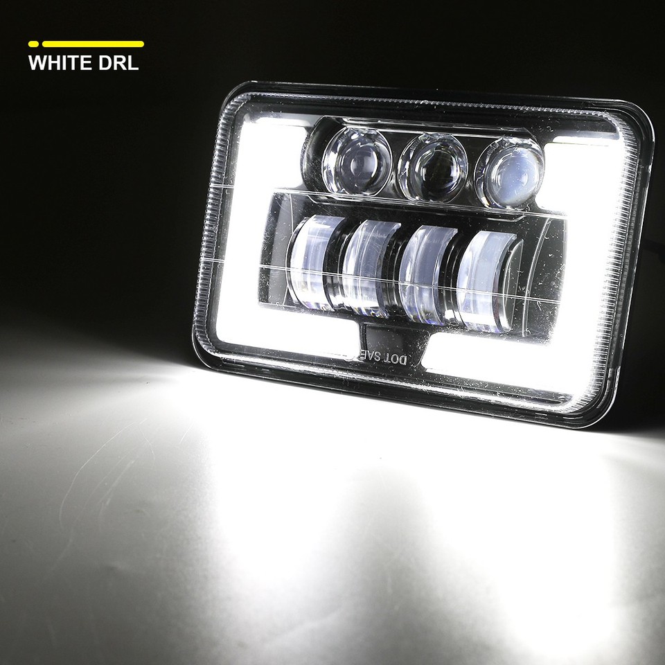4X6 Inch LED Headlight TOP LED Chips IP68 DOT SAE Approved Fast Cooling ...