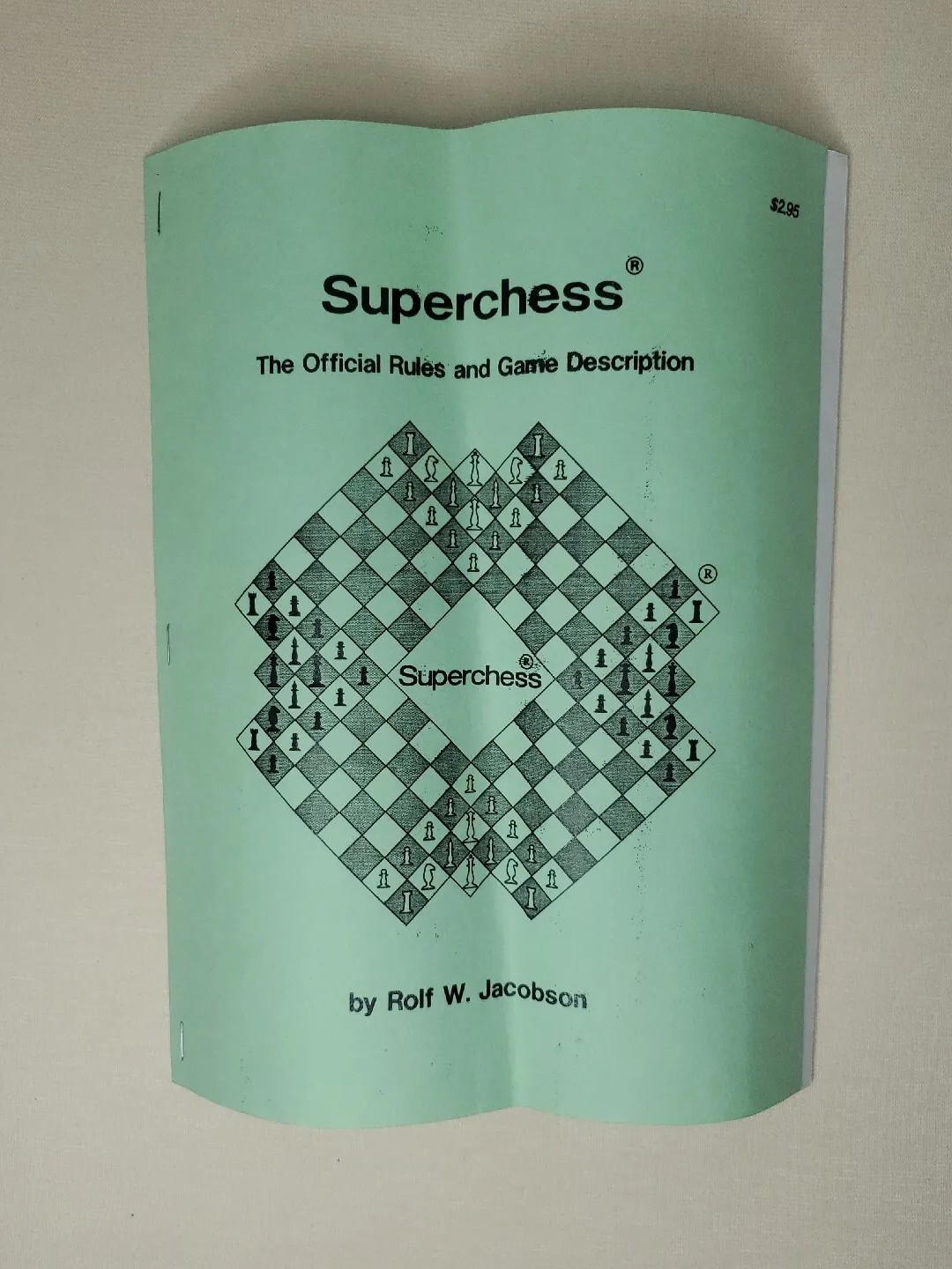 VTG Superchess 1992 Vinyl Chess Board Autographed by Wolf W Jacobson ...