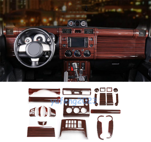 For Toyota FJ Cruiser 07-21 Peach Wood Grain Interior Dashboard Kit ...