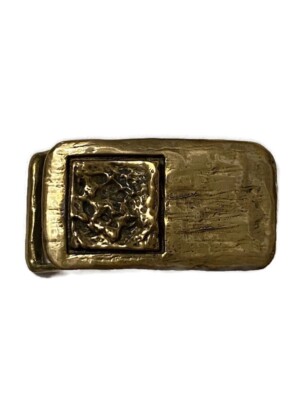 Vintage Signed Ivar Hyden Brass Belt Buckle 1979 RARE Framed Nugget | eBay