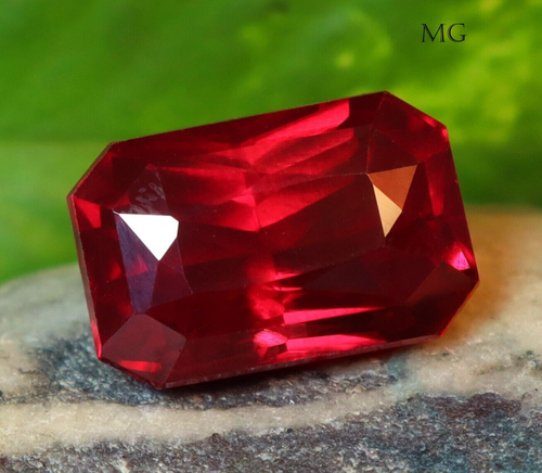 Exclusive 22.45 Ct Certified Natural Burma Red Ruby Emerald Cut Loose ...