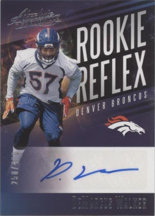 2017 Panini Absolute - Rookie Reflex Signatures DeMarcus Walker #RR-DWK ...