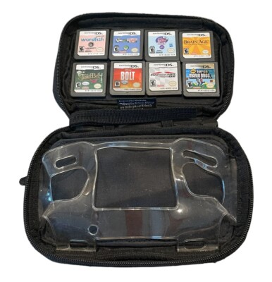 Nintendo DS Lot 8 Games Soft Shell Case and Cartridges Travel Storage ...
