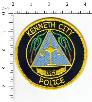 KENNETH CITY -- OOS CIRCLE SHAPE -- FLORIDA POLICE COLLECTIBLE PATCH | eBay