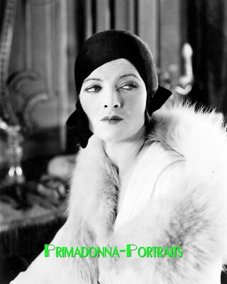 MYRNA LOY 8X10 Lab Photo 1930s Elegant Fur Coat Grace, High Fashion ...