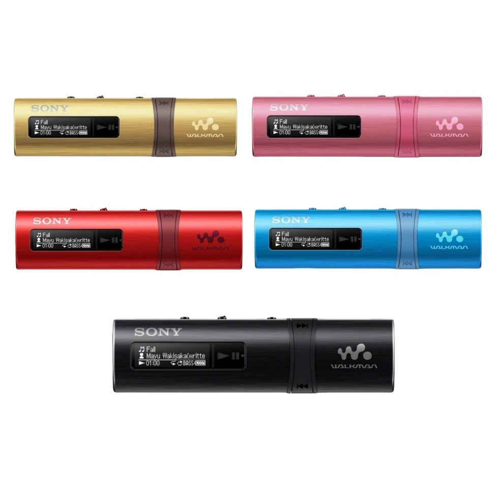 Sony MP3 NWZ-B183F Music Player 4GB Walkman Protable USB MP3 Player Red ...