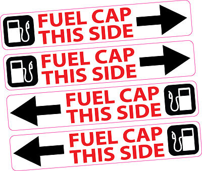 4x Fuel Filler Cap Side Sticker Dashboard Reminder Diesel Unleaded Hire ...