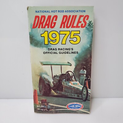 Vintage 1975 NHRA Drag Racing Rule Book HTF | eBay